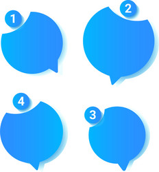 Blank message bubbles chat or messenger Royalty Free Vector