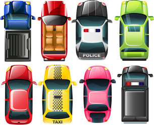 Topview of the vehicles Royalty Free Vector Image