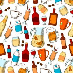 Beer festival seamless pattern Royalty Free Vector Image