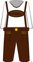 Isolated traditional oktoberfest clothes for men Vector Image