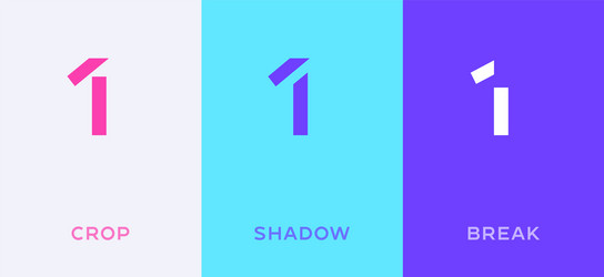 Number 1 logo logotype design set Royalty Free Vector Image