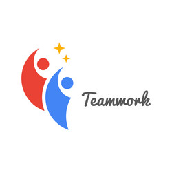Team work star logo symbol icon design Royalty Free Vector