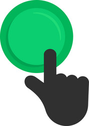 Green pay now button isolated on white Royalty Free Vector