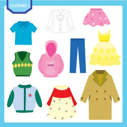 Season clothes winter summer autumn and spring Vector Image