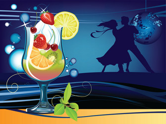 Snowflake cocktail Royalty Free Vector Image - VectorStock