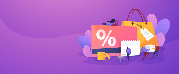 Gift card header banner Royalty Free Vector Image