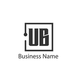 Initial letter bu logo template design Royalty Free Vector