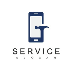 Mobile phone service logo design template Vector Image