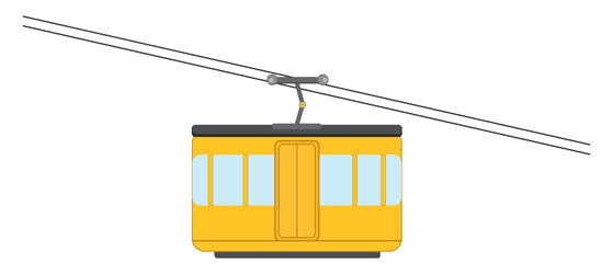 Ropeway travel on a white background Royalty Free Vector