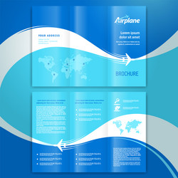 Brochure airplane Royalty Free Vector Image - VectorStock