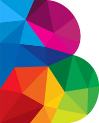 B colorful letter logo icon design Royalty Free Vector Image