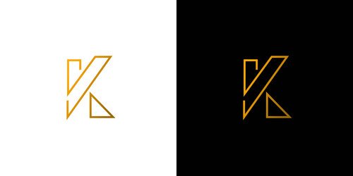 Simple and unique k logo design Royalty Free Vector Image
