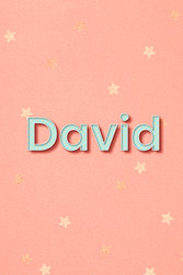 David name hand lettering font Royalty Free Vector Image