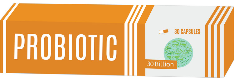 Good and bad bacteria lactobacillus probiotic Vector Image