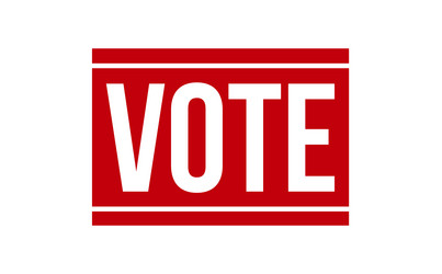Vote rubber stamp red rubber grunge stamp Vector Image