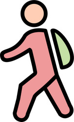 Walking to school icon Royalty Free Vector Image