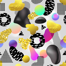 Abstract bubbles dynamic fluid seamless pattern Vector Image