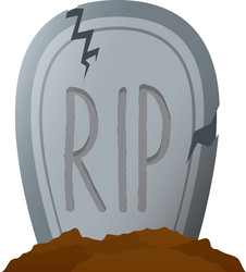 Cemetery graveyard with rip icon Royalty Free Vector Image