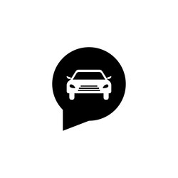 Chat car logo circle design Royalty Free Vector Image
