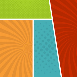 Colorful comic book page background Royalty Free Vector