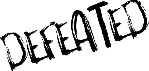 Defeated rubber stamp Royalty Free Vector Image