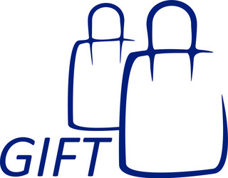 Gift logo symbol template design emblem Royalty Free Vector