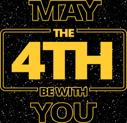 2019 may the force be with you for your seasonal Vector Image