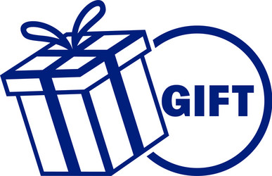 Gift logo symbol template design emblem Royalty Free Vector