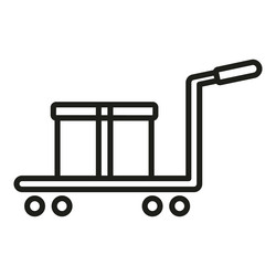 Shop cart return icon simple parcel Royalty Free Vector