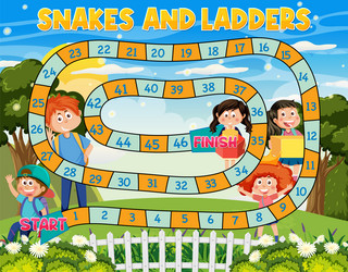 Simple board game for children template Royalty Free Vector