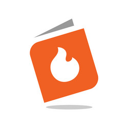 Fire and book icon design spirit logo Royalty Free Vector
