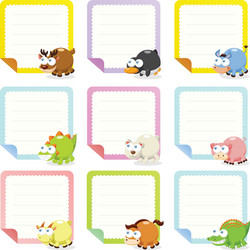 Children label design Royalty Free Vector Image