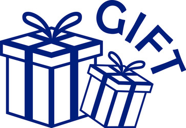 Set gift logo symbol template design emblem Vector Image