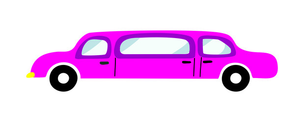 Pink Limousine Vector Images (53)
