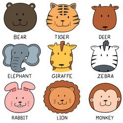 Set animals Royalty Free Vector Image - VectorStock