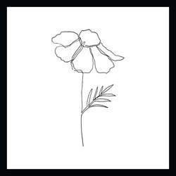 Simple continuous line art design Royalty Free Vector Image