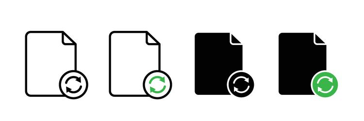 Update document icon setrecycle and refresh Vector Image