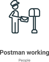 Postman Line Vector Images (over 1,400)