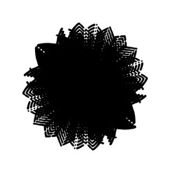 Round seal with star circle blank stamp template Vector Image