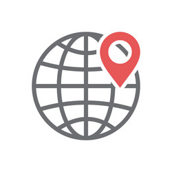 Navigation icon on white background for graphic Vector Image