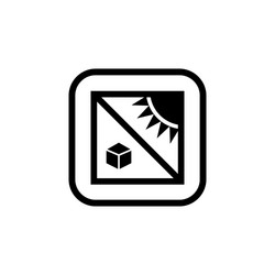 Protect from heat symbol for package sign Vector Image
