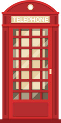 London phone booth isolated Royalty Free Vector Image