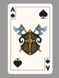 Ace of spades original playing card design Vector Image