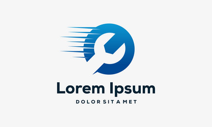 Tech repair logo designs template circle Vector Image