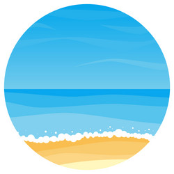 Sea background in circle Royalty Free Vector Image