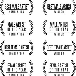 Music award nomination winner Royalty Free Vector Image