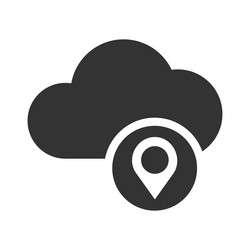 Cloud location icon Royalty Free Vector Image - VectorStock