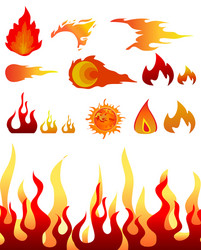 Fire flames Royalty Free Vector Image - VectorStock