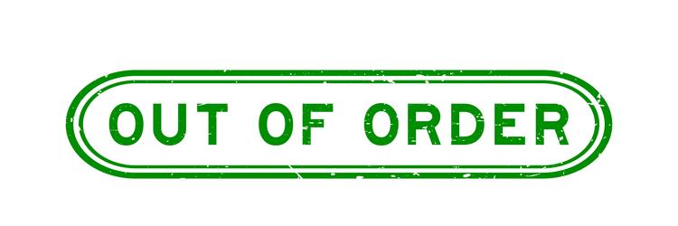 Grunge black out of order word rubber seal stamp Vector Image