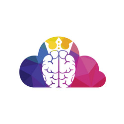 Smart king logo design template Royalty Free Vector Image